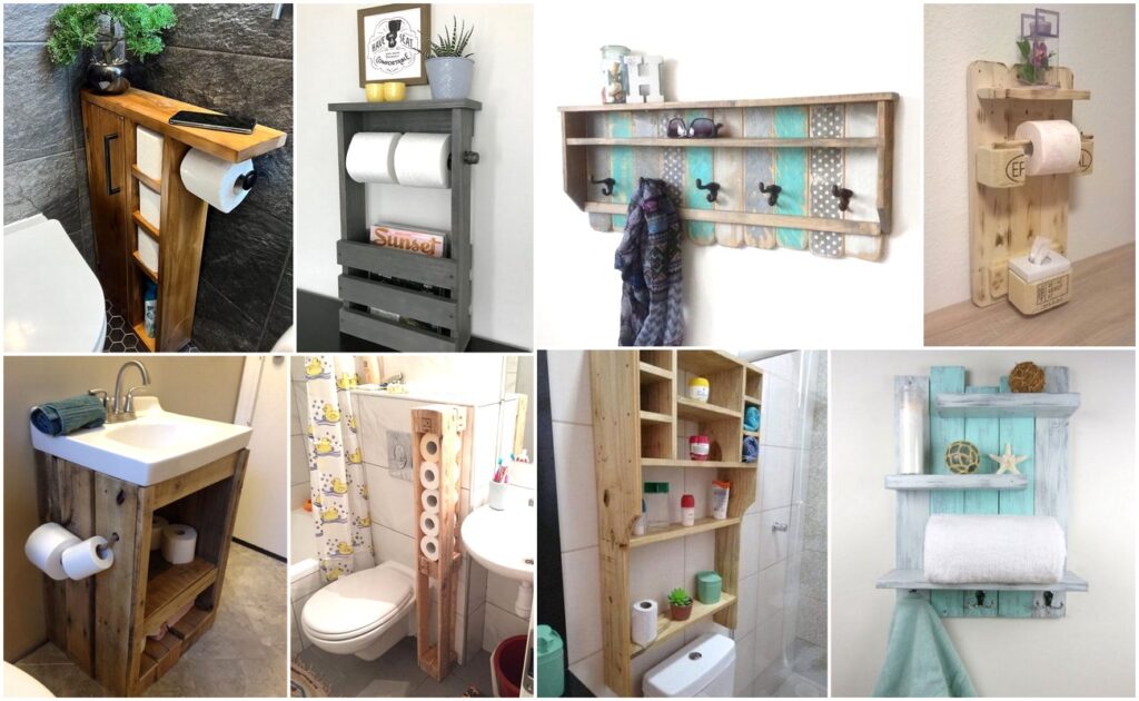 Ideas For Using Wood Pallets In Bathroom or Toilet | Wood Pallet Creations