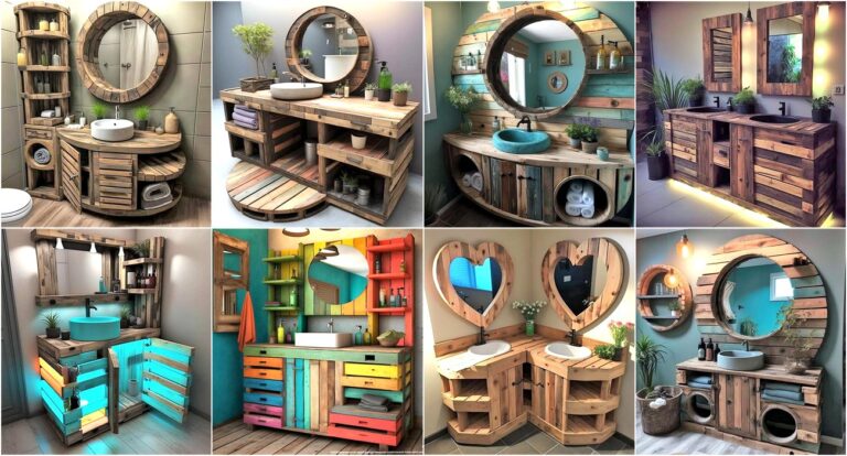 Awesome Design Ideas for Wood Pallets Bathroom Vanity | Wood Pallet ...
