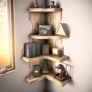 Amazing Design Ideas for Wood Pallets Corner Shelves | Wood Pallet ...